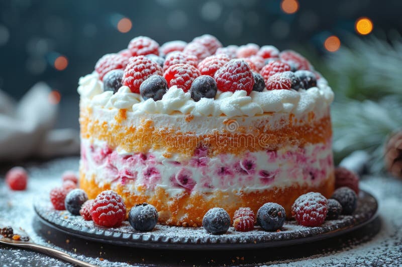 A Stylish Handmade Cake Stands on a Festive Table Stand Stock ...