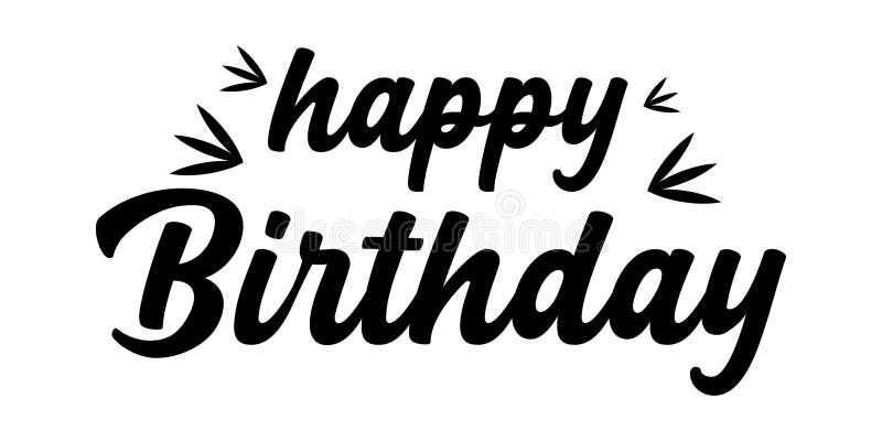 Stylish Happy Birthday Lettering Design, Happy Birthday Celebration ...