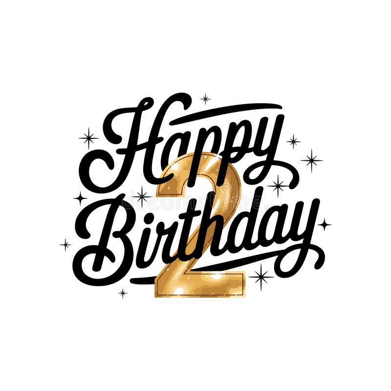 Stylish Happy Birthday Lettering Design with Party Stock Vector ...