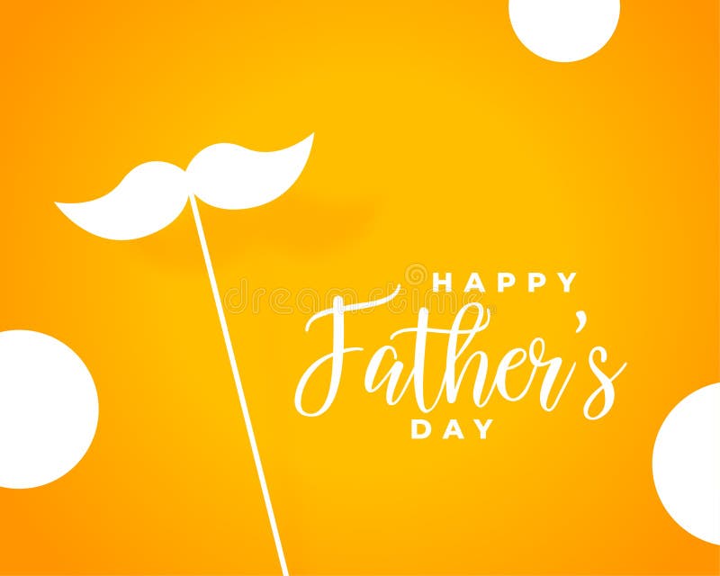 Stylish Happy Father S Day Event Card with Mustache Design Stock ...