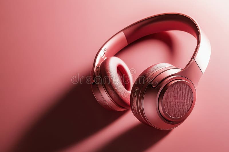 Stylish Headphones with Realistic Lighting Casting Subtle Shadows in a ...