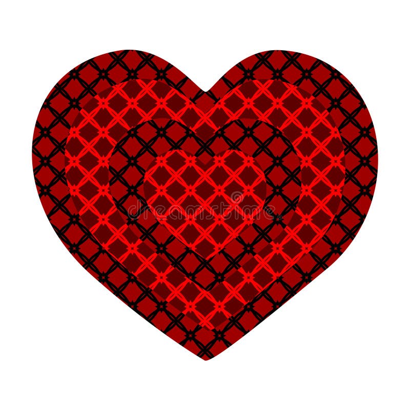 Stylish heart stock vector. Illustration of silhouette - 17892041