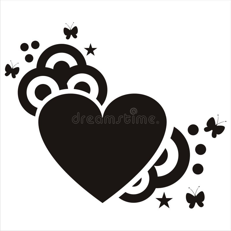 Stylish heart stock vector. Illustration of element, icon - 18001276