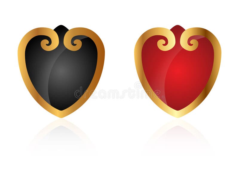 Stylish hearts stock illustration. Illustration of modern - 12708720