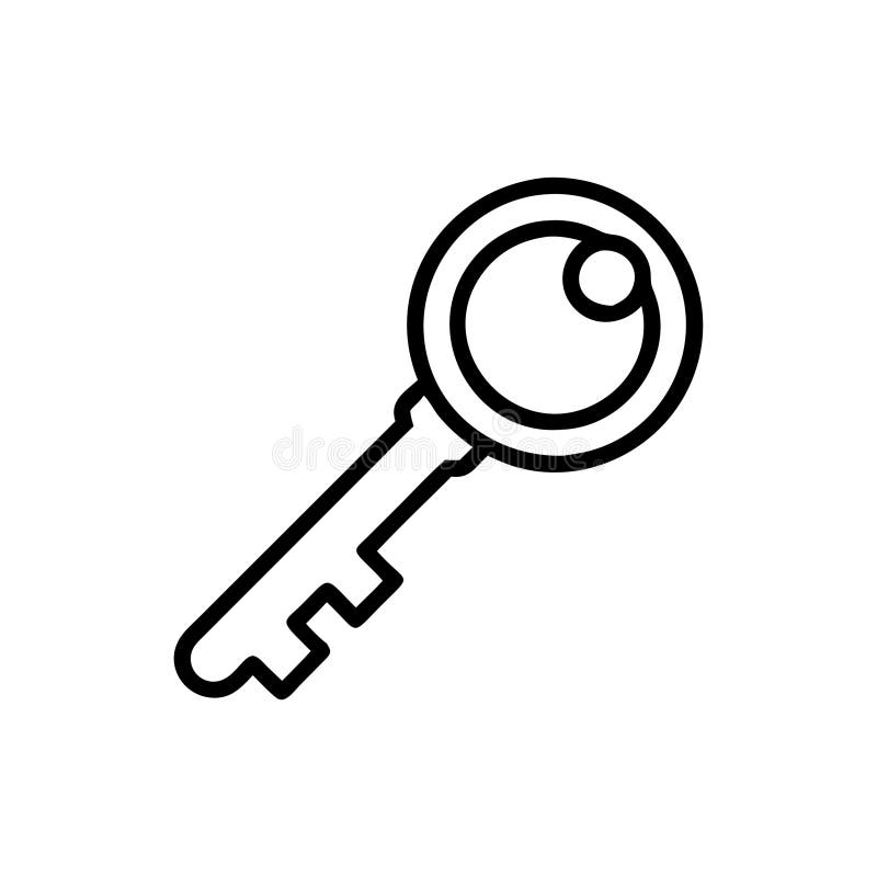 Stylish Hidden Key Icon for Discovery Stock Vector - Illustration of ...