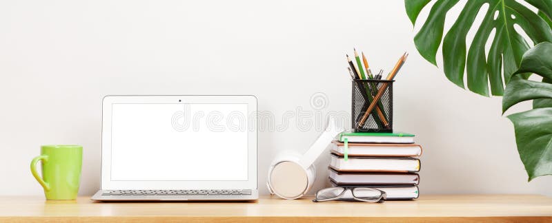 Stylish Home Studio Workspace with Laptop and Headphones Stock Image ...