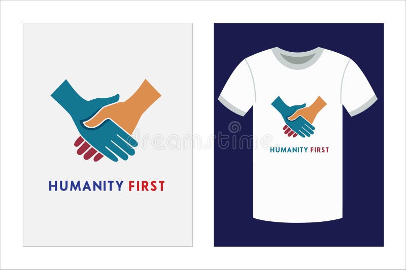 Large Letters Humanity First T-shirt - Clean Font Design Stock ...