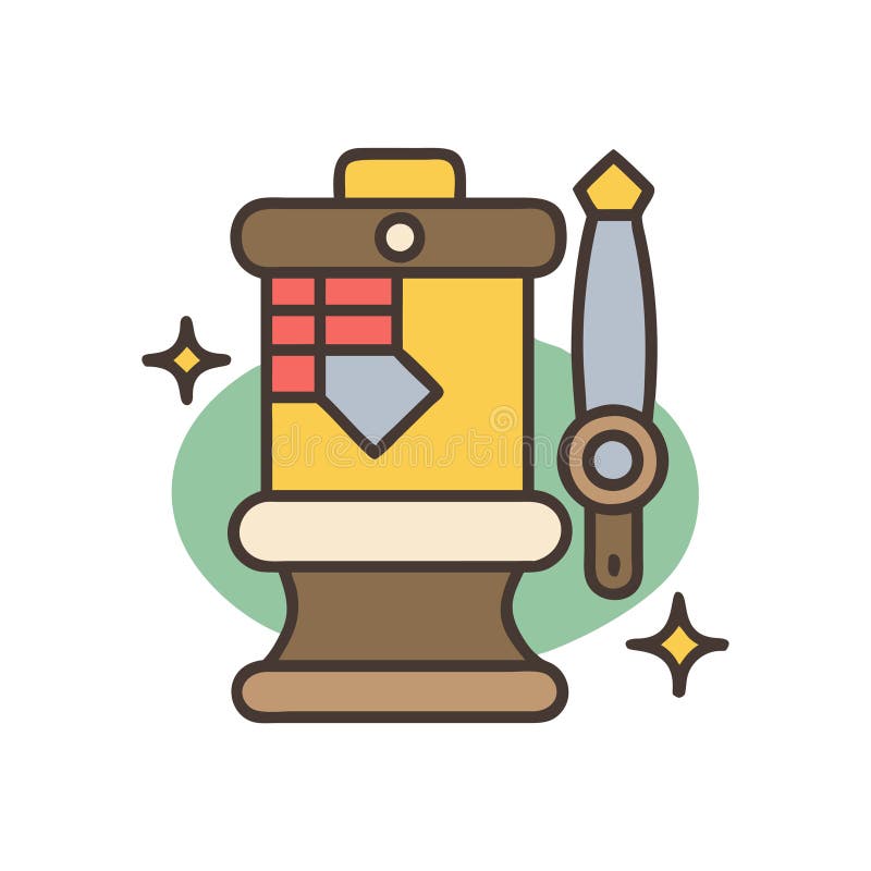Stylish Icon of Ancient Relic for Art Stock Illustration - Illustration ...