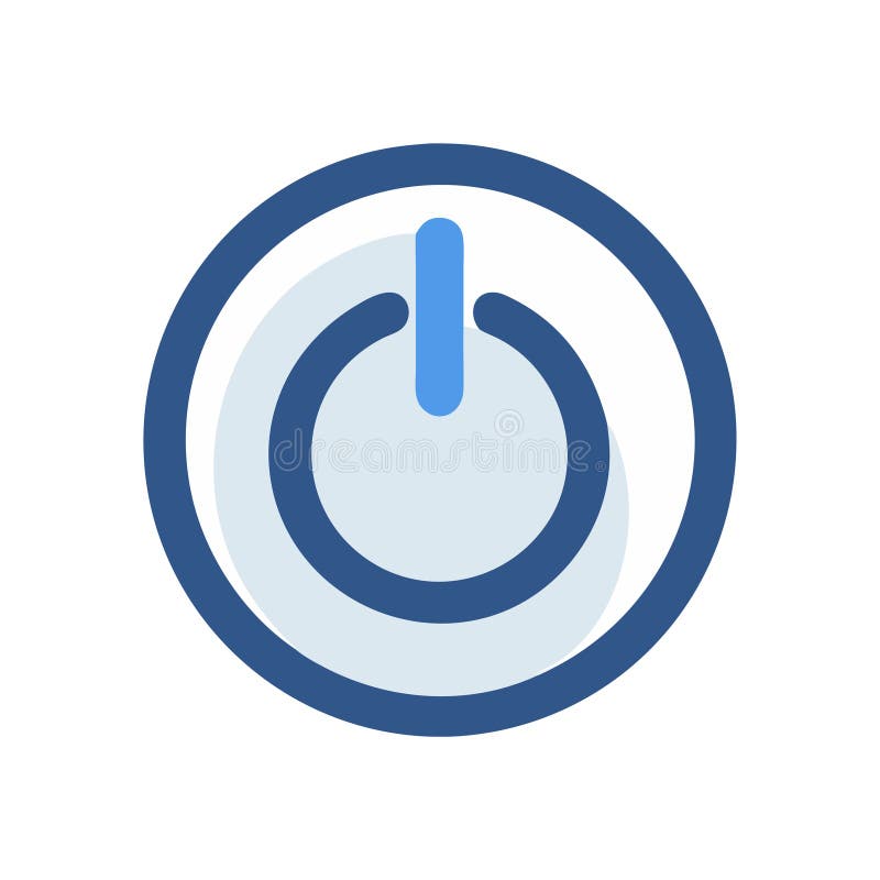 Stylish Power Button Icon stock vector. Illustration of digital - 351632142