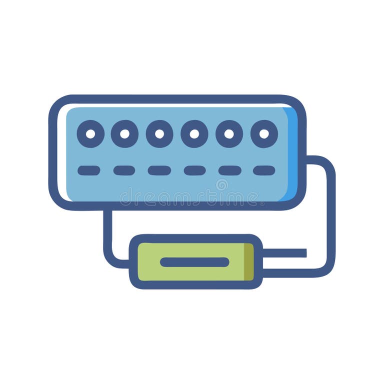 Stylish Cable Modem Icon stock vector. Illustration of networking ...