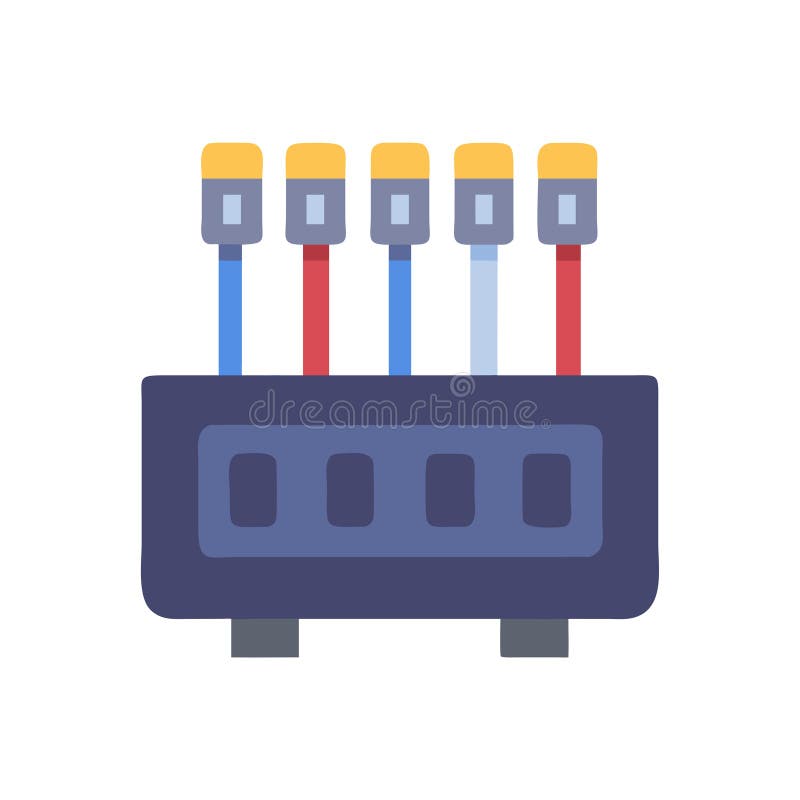 Stylish Cable Organizer Icon Stock Vector - Illustration of database ...