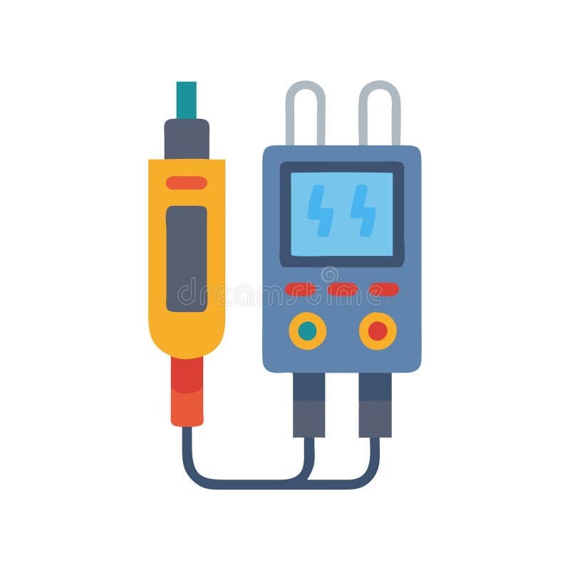 Stylish Cable Tester Icon stock illustration. Illustration of testing ...