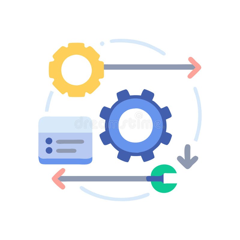 Stylish DevOps Tool Icon stock illustration. Illustration of technology ...
