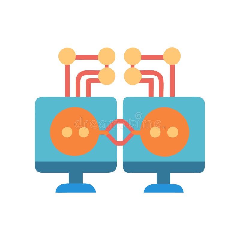 Stylish Digital Twin Icon stock vector. Illustration of device - 351630879