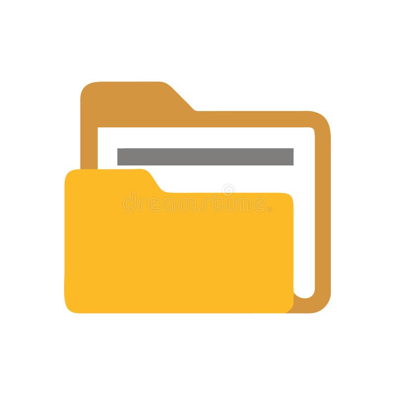 Stylish Folder Icon stock vector. Illustration of digital - 351631214