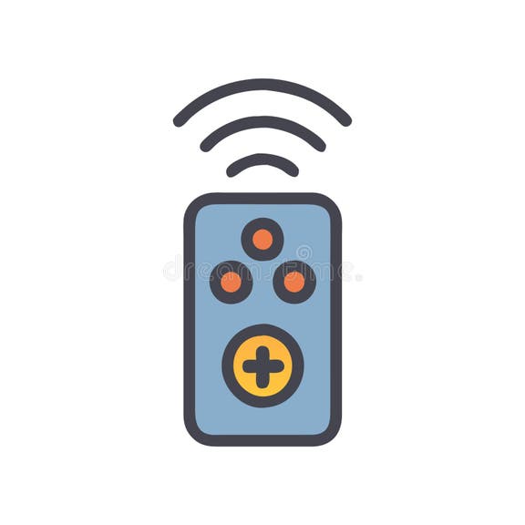 Stylish Remote Control Icon Stock Vector - Illustration of icon ...