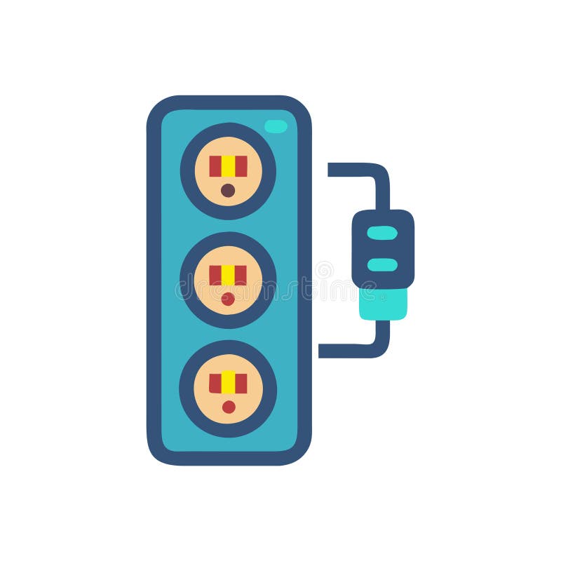 Stylish Surge Protector Icon Stock Vector - Illustration of stylish ...