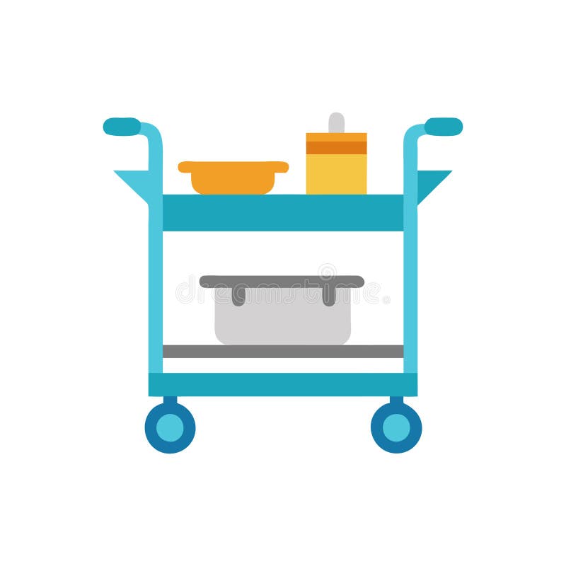 Chic Kitchen Trolley Design Stock Illustration - Illustration of layout ...