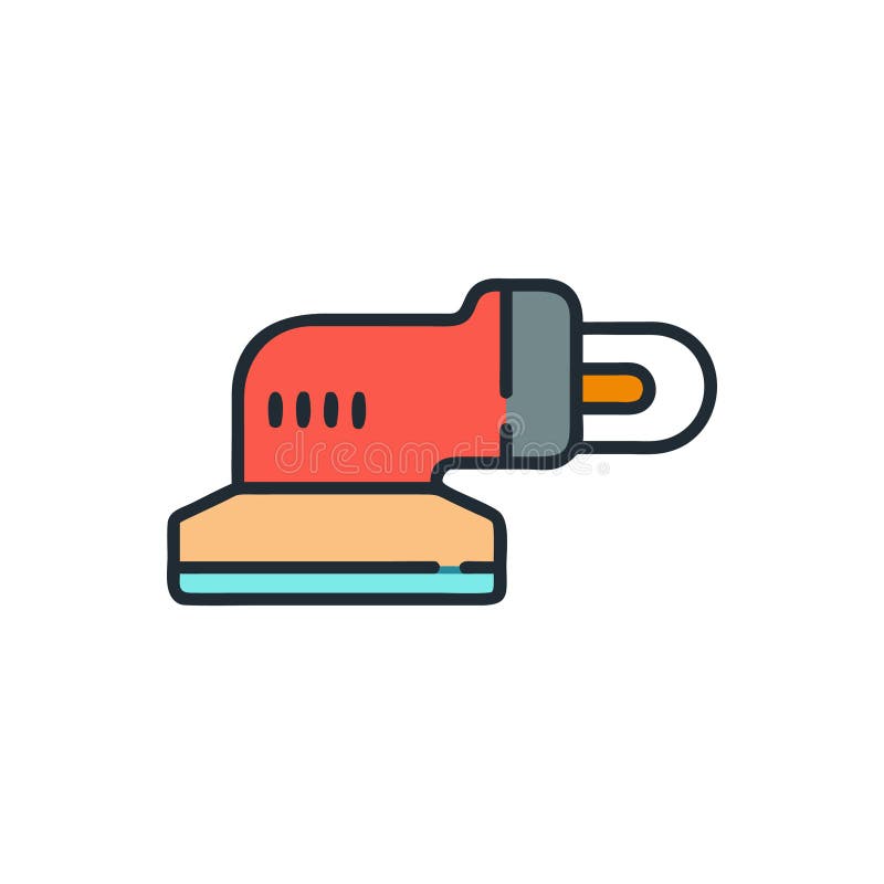 Stylish Handheld Sander Icon Illustration Stock Illustration ...