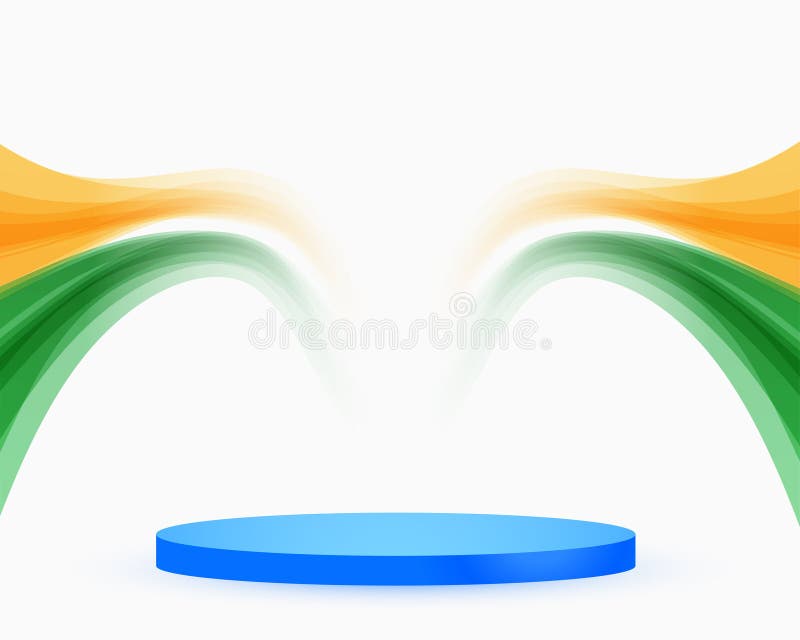 Stylish Indian Flag with 3d Podium Platform for Republic Day Stock ...