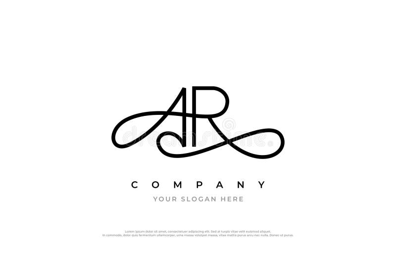 Stylish Initial AR Monogram Logo Design Vector Stock Vector ...