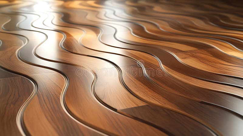 Stylish Interior with Wood-Grain Flooring and Creative Patterns Stock ...