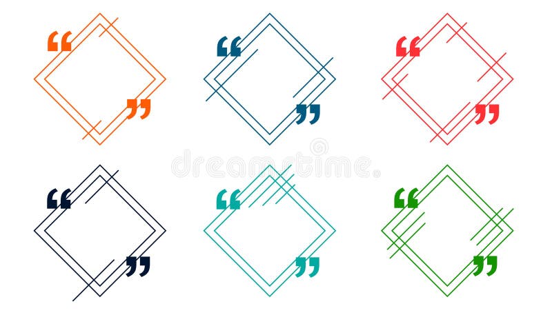 Stylish Inverted Comma Boxes Icon Template in Collection Stock Vector ...