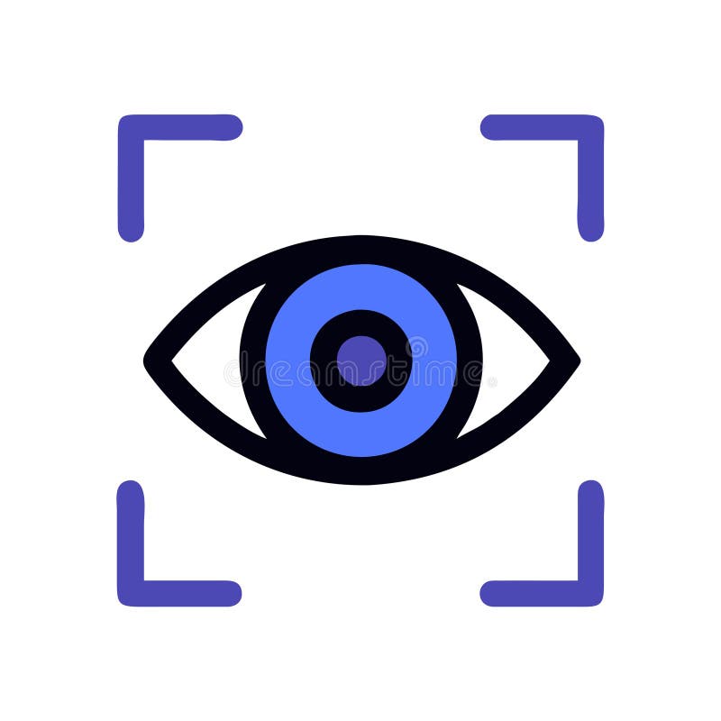 Stylish Iris Scanner Icon for Security Applications Stock Vector ...