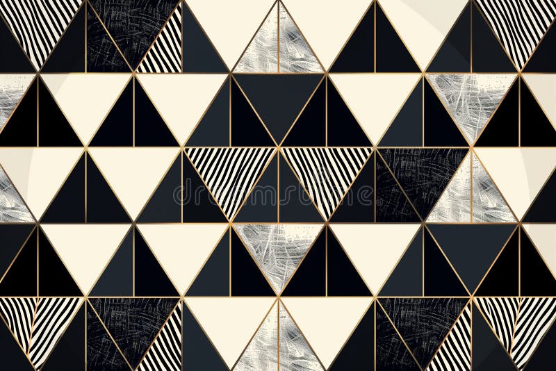 Stylish Irregular Triangle Grid Pattern with Unique Linear Texture ...
