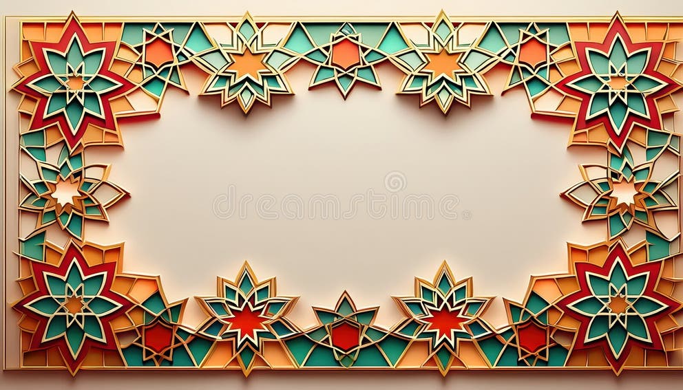 Stylish Islamic Geometric Background Featuring Layered Patterns and ...
