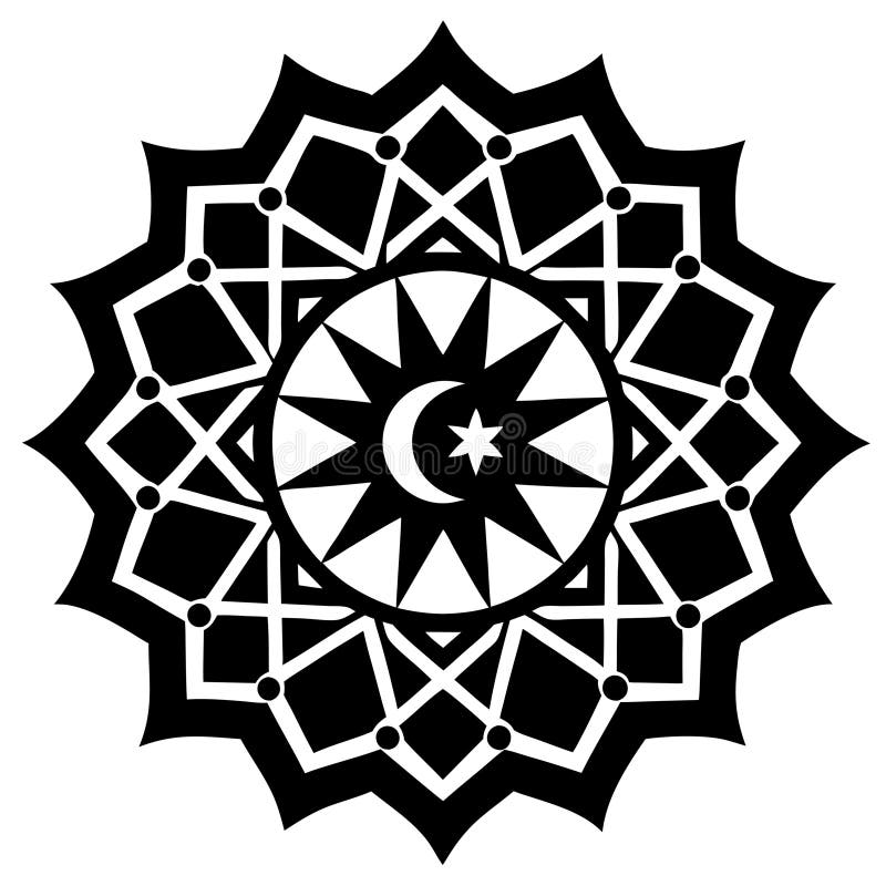 Stylish Islamic Pattern Outline Stock Vector - Illustration of vector ...