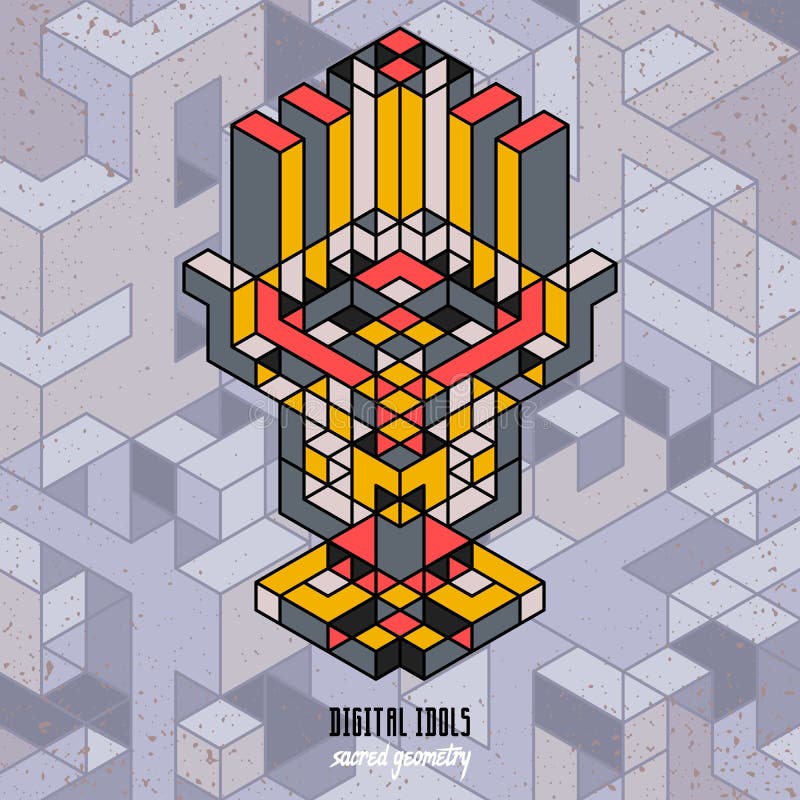 Stylish isometric idol stock vector. Illustration of shape - 70054852