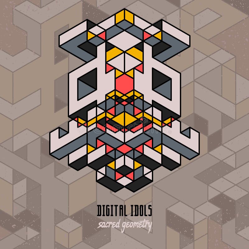 Stylish isometric idol stock vector. Illustration of glitch - 70055002