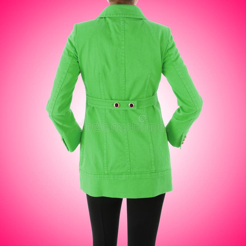 Stylish Jacket Isolated on Model Stock Image - Image of casual, fabric ...