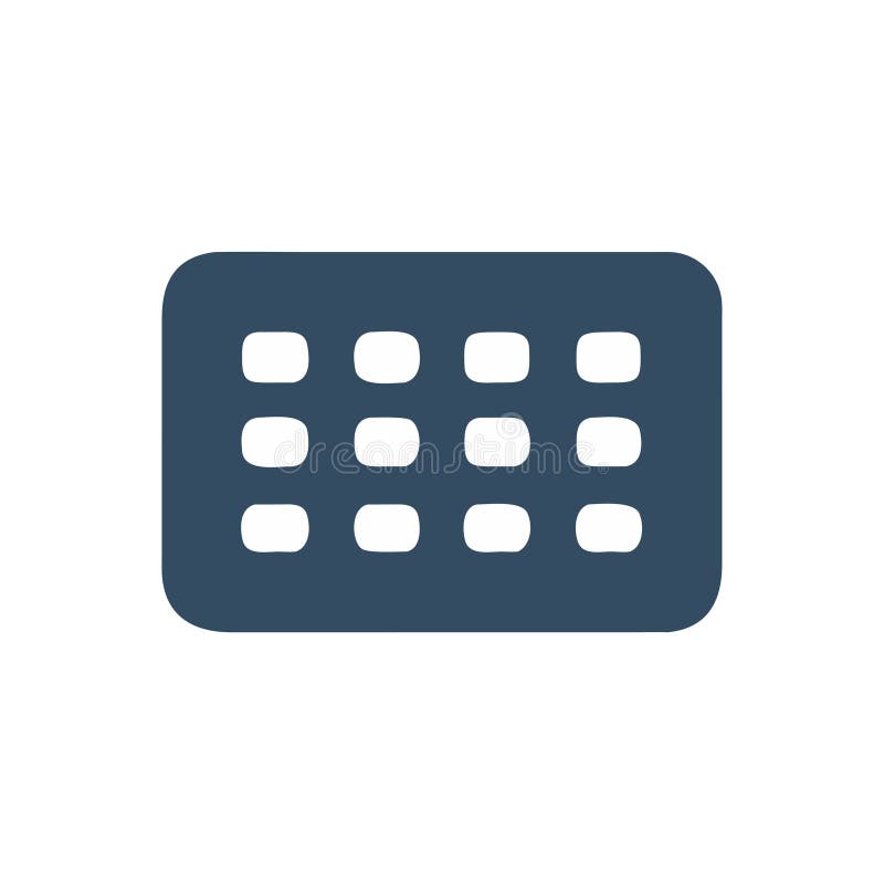 Stylish Keypad Icon for Authentication Stock Illustration ...