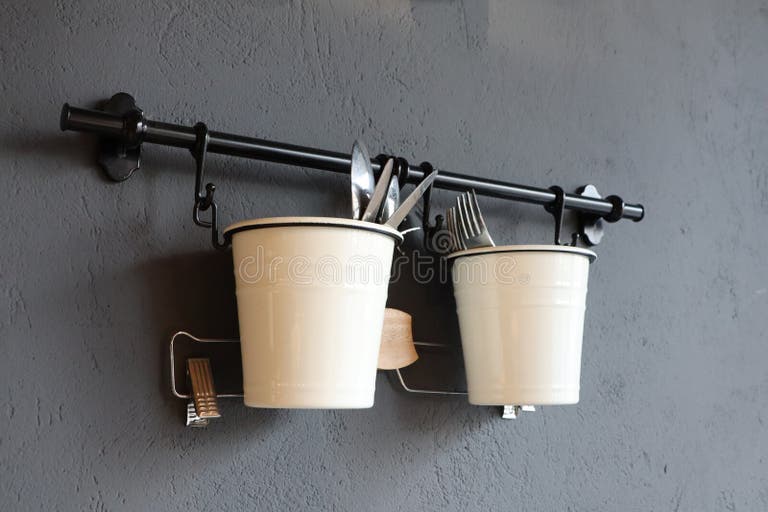 Stylish Kitchen Storage Solution Utilizing Hanging Buckets for ...