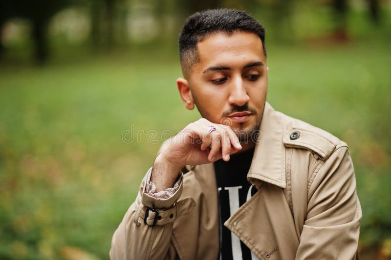 Stylish Kuwaiti Man at Trench Coat Stock Photo - Image of kuwaiti ...