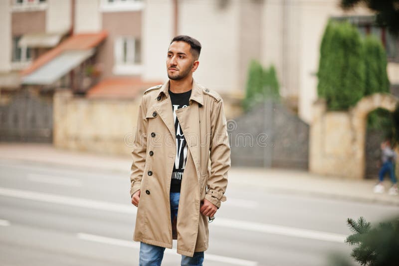 Stylish Kuwaiti Man at Trench Coat Stock Image - Image of iranian, arab ...