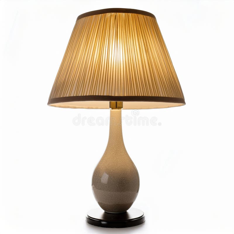 Elegant Modern Lamp with Soft Light and Pleated Shade in Neutral Colors ...