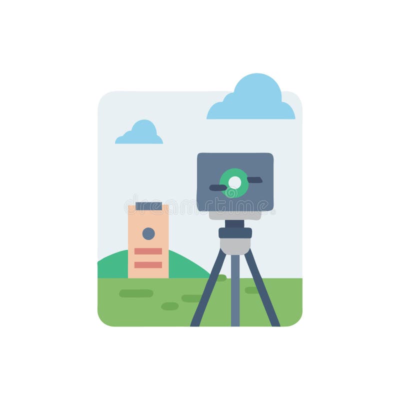 Stylish Land Survey Icon Illustration Stock Image - Illustration of ...