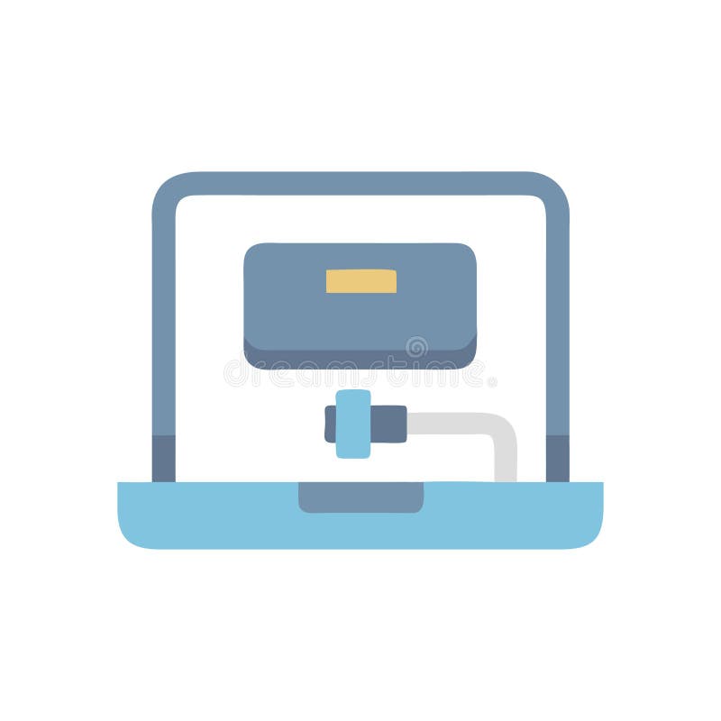 Stylish Laptop Charger for Modern Devices Stock Illustration ...