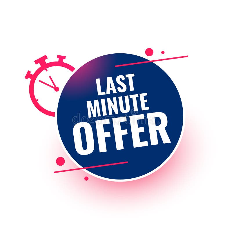 Stylish Last Minute Coupon Background with Alarm Clock Design Stock ...