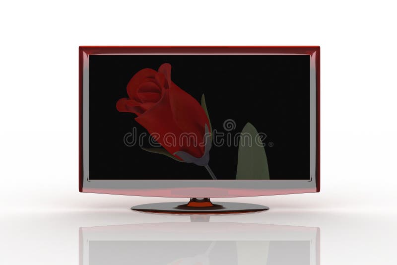 Lcd Tv Showing Red Rose Stock Illustrations – 3 Lcd Tv Showing Red Rose ...