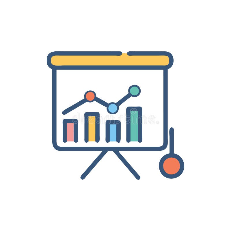 Stylish Learning Graph Graphic Icon Stock Illustration - Illustration ...