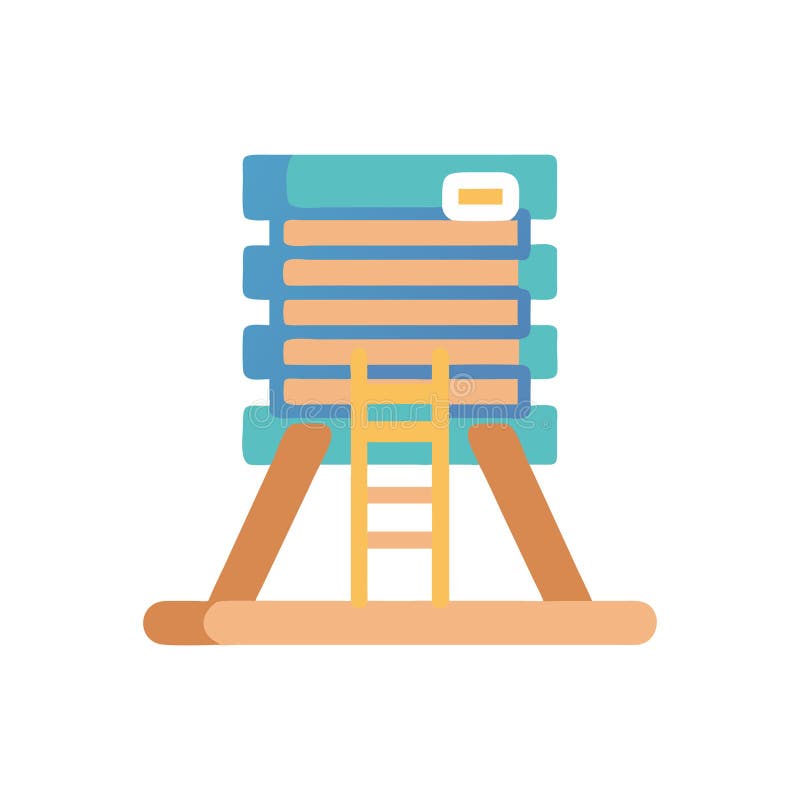 Stylish Learning Ladder Icon for Skills Development Stock Illustration ...