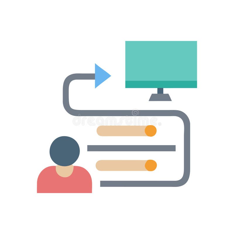 Stylish Learning Roadmap Icon Stock Vector - Illustration of student ...