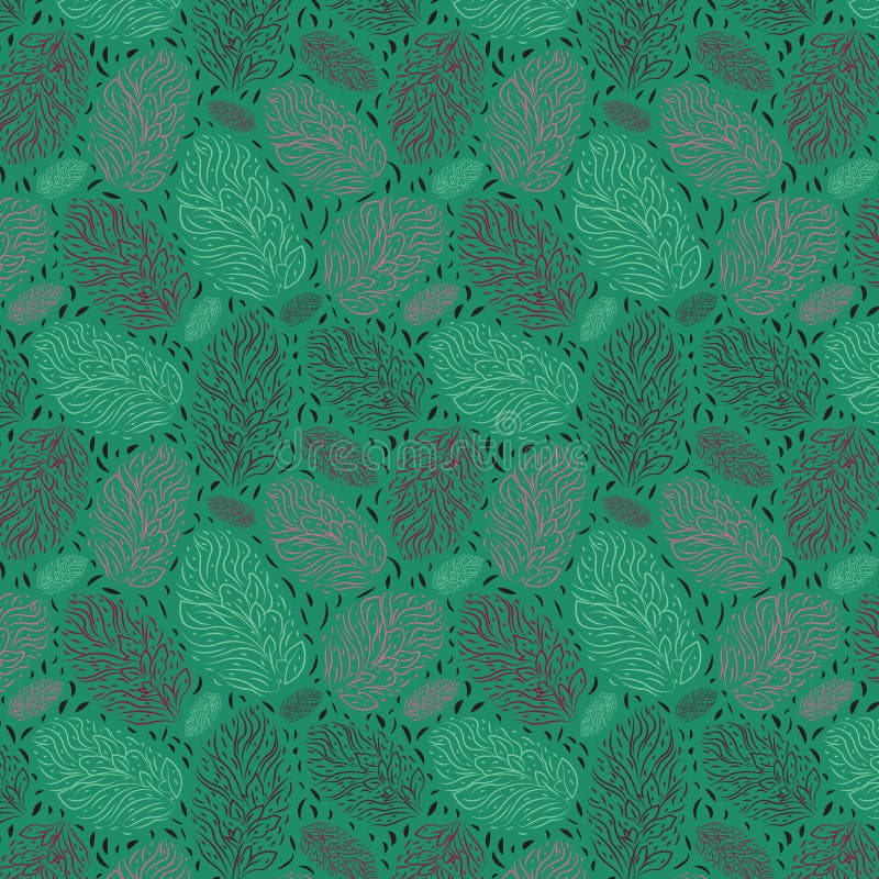 Stylish leaves stock vector. Illustration of aquamarine - 287518686