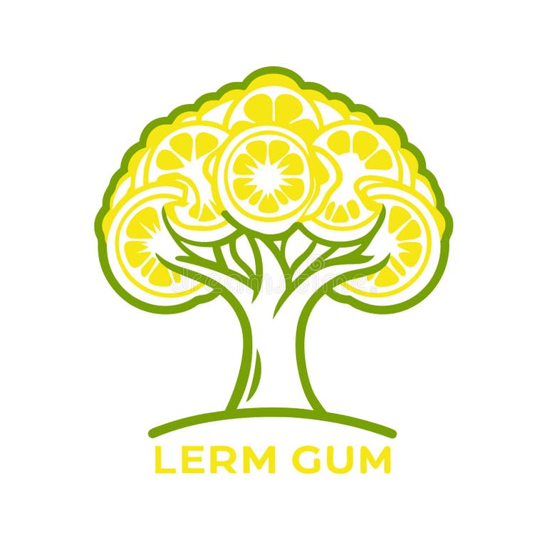 Stylish Lemon-Scented Gum Tree Vector Design Stock Illustration ...