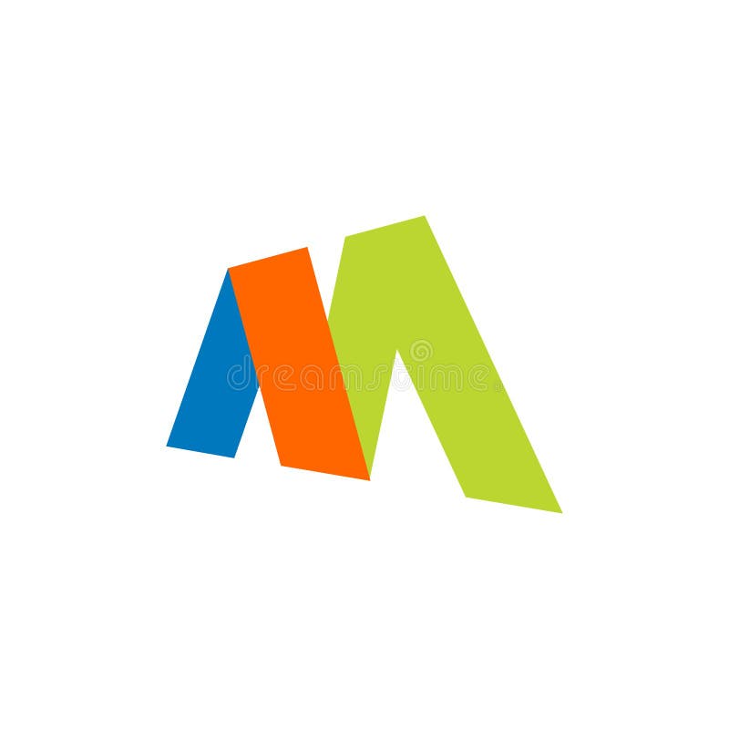 Stylish letter M logo icon stock vector. Illustration of brand - 255187221