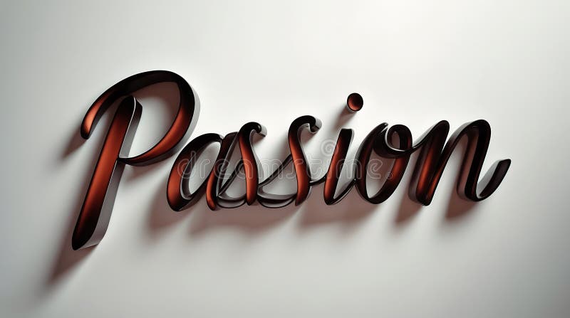 Stylish Lettering Showcasing the Word Passion Against a Light Background Stock Image - Image of ...